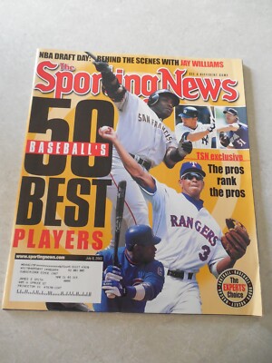 SPORTING NEWS Magazine JULY 8, 2002 BASEBALL'S 50 BEST PLAYERS ...