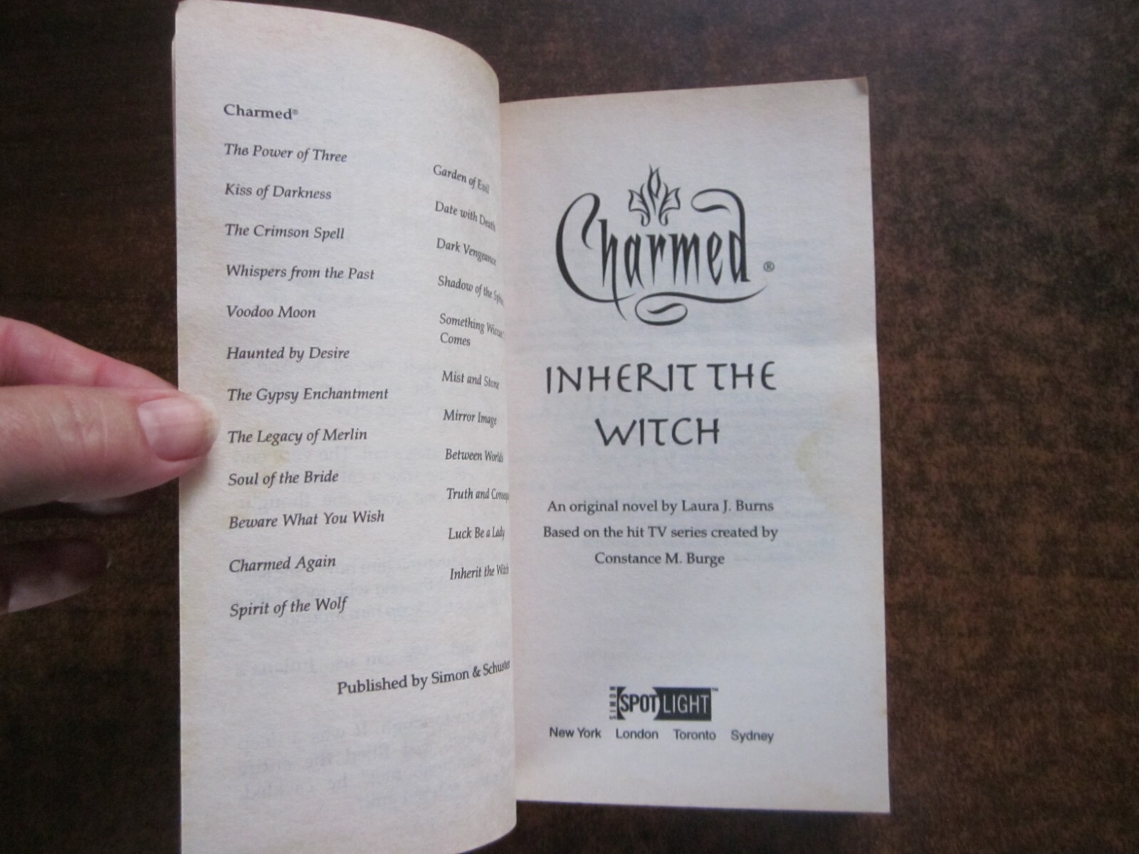 Charmed Book INHERIT the WITCH #23 by Laura Burns TV Series 2004 ...