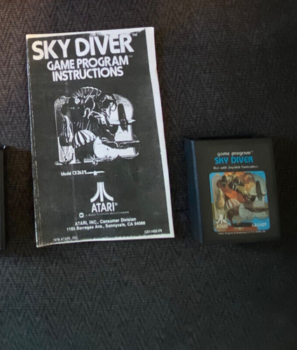 Sky Diver Atari 2600 videogame cartridge VCS 1978 Loose game and manual ...