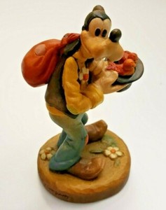 ANRI DISNEY | GOOFY WOOD FIGURINE *NEW* ITALY #417 LE RARE HAND CARVED ...
