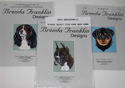 Brenda Franklin Designs Chart Cross Stitch Spaniel Boxer Rottweiler ...