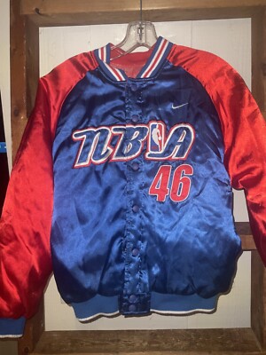 nike nba referee satin bomber jacket sz m 46 | eBay
