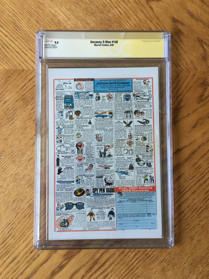 X-Men #148 Signed by Chris Claremont & Joe Rubinstein 1st Caliban 9.0 ...