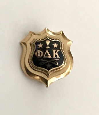 VINTAGE 10K SHEILD SHAPE PHI DELTA KAPPA FRATERNITY ENAMEL PIN 3G | eBay