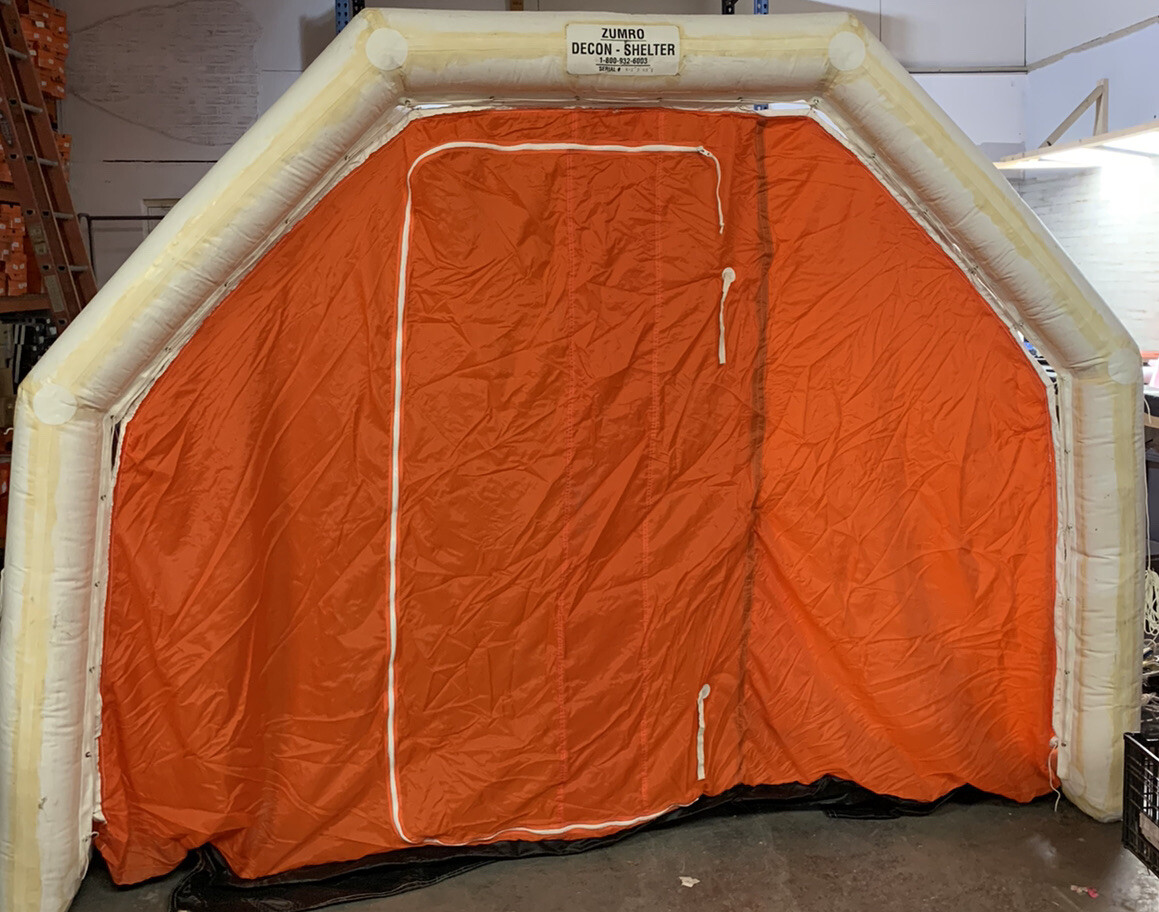 Used Zumro Decon Air Shelter Portable Inflatable Tent Hunting 12' x12 ...