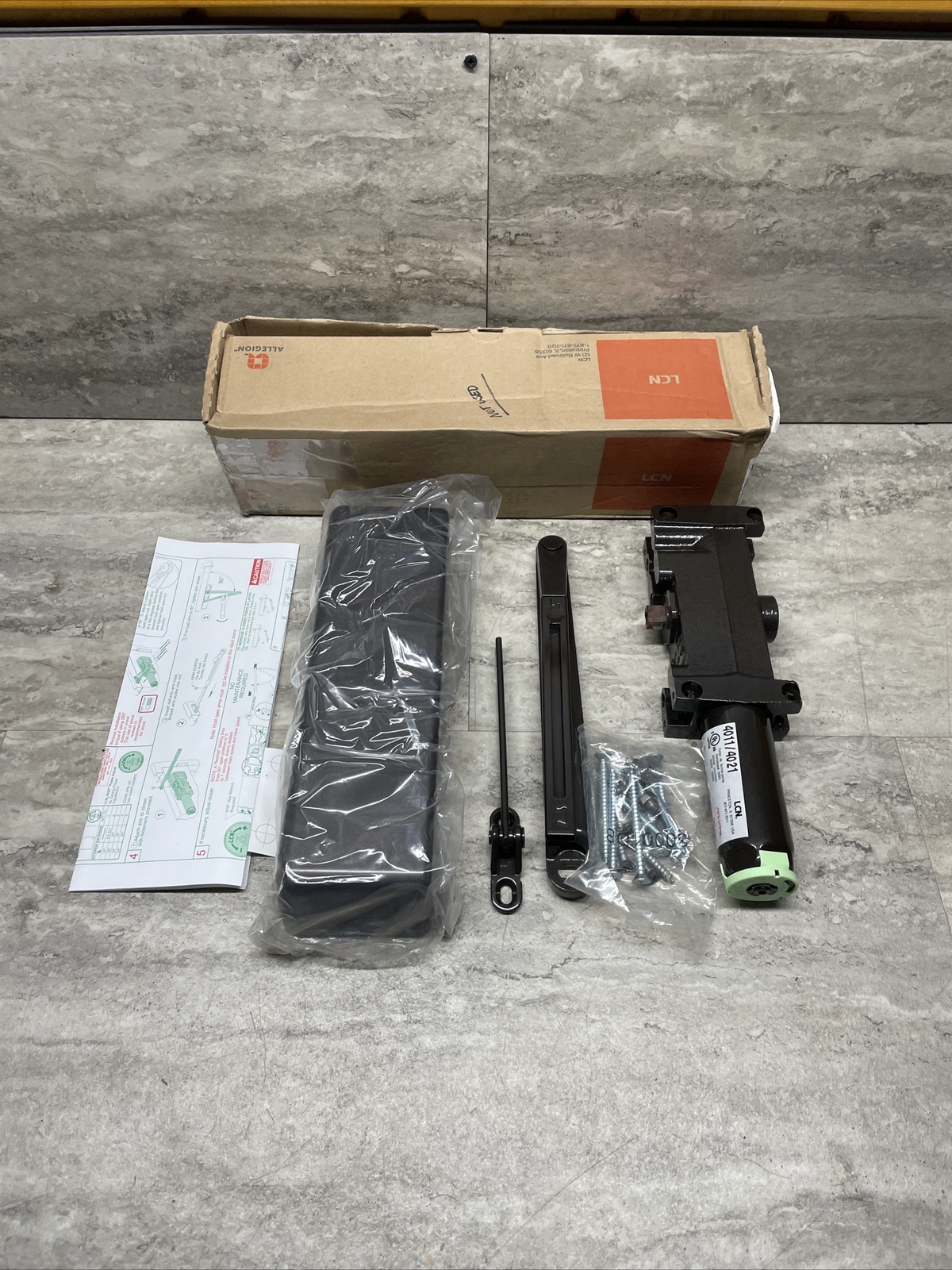 LCN 4011 REG WMS RH DKBRZ Door Closer, Right Hand, Dark Bronze Finish ...