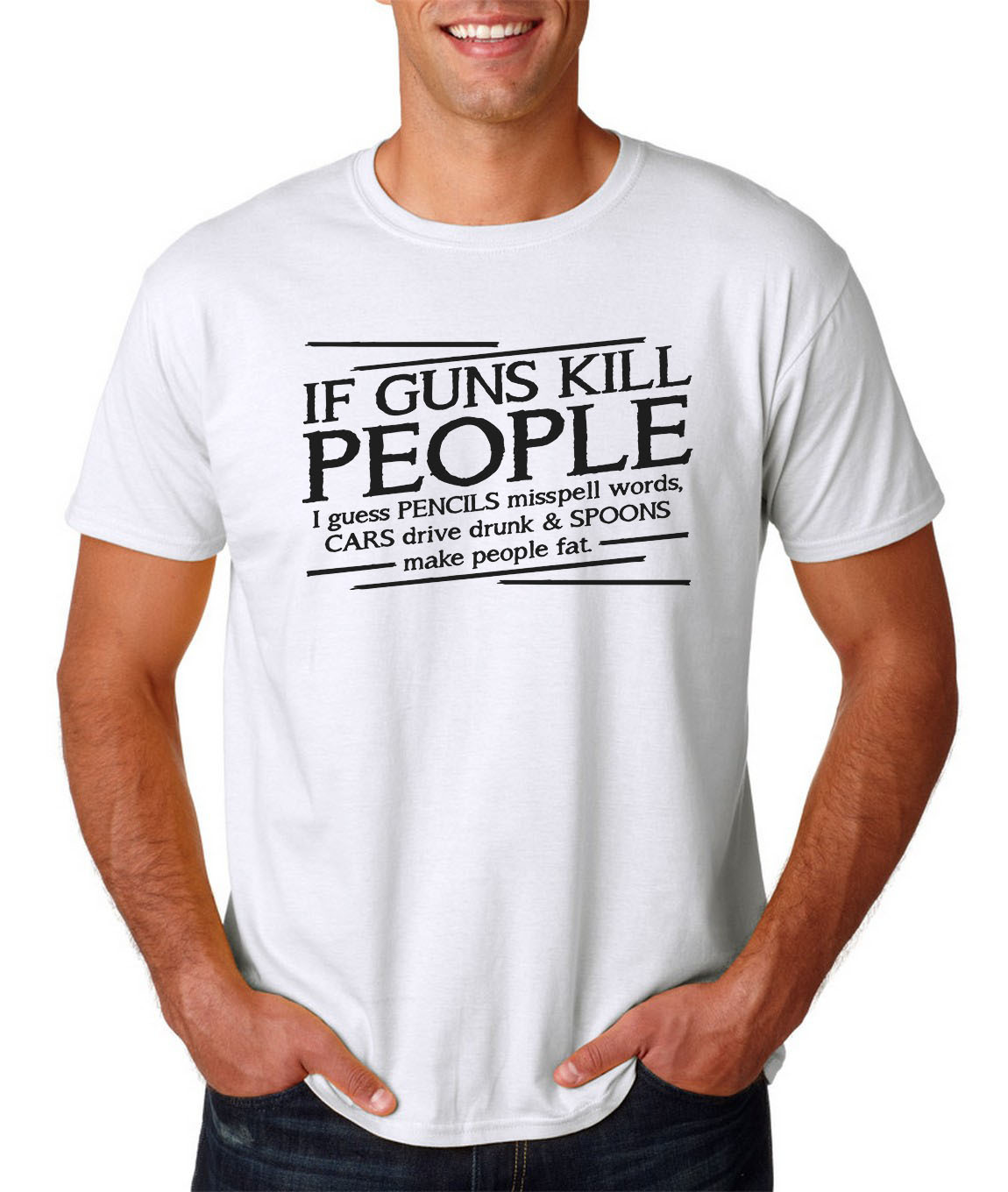 If Guns Kill People T-Shirt - 2nd Amendment Pro Gun Rights USA Lives ...