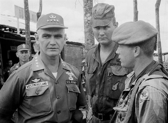 Vietnam War U.S. Army General Westmoreland & Major Schwarzkopf Hazy 8 ...