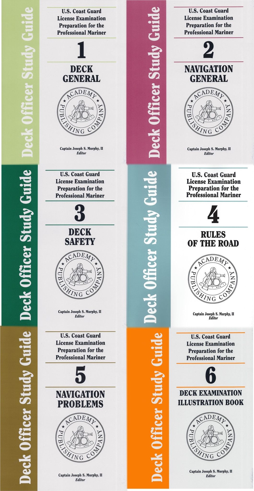 Murphy's Deck Officer Study Guide Set #1 - 6 US Coast Guard Mariner ...