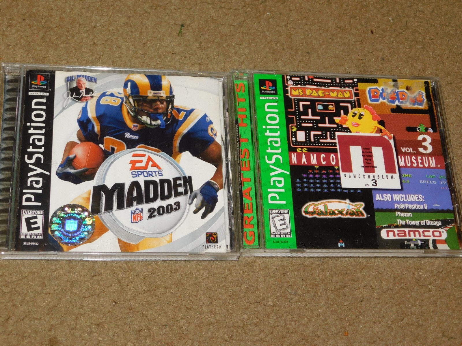 Namco Museum Vol. 3 (Sony PlayStation 1/PS1 1996) Black Label & MADDEN ...