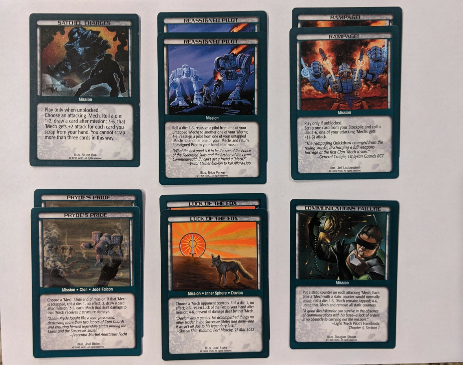 Battletech CCG TCG Game 10x RARE Mission Cards, Unlimited Base Set | eBay