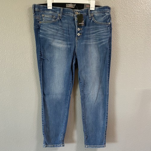 Torrid Bombshell Jeans Size 20XS Extra Short Ankle Blue High Waist Med ...