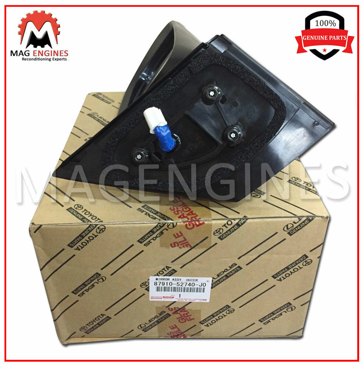 87910-52740-J0 GENUINE OEM PASSENGER SIDE MIRROR, RH 8791052740J0 | eBay