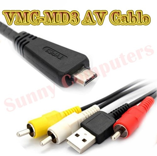 VMC-MD3 USB AV Cable For Sony Digital Camera CyberShot DSC-WX5 TX100 ...