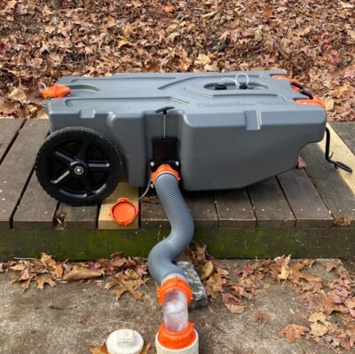 Portable RV Camper Waste Tote Tank 36 Gallon Septic Holding Sewer Dump ...