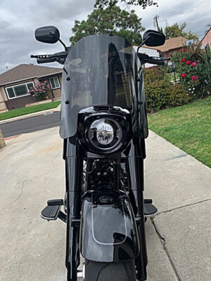 Calsci 15" Tinted Shorty Windshield for Harley Fat Boy FLFB 2018-2024 ...