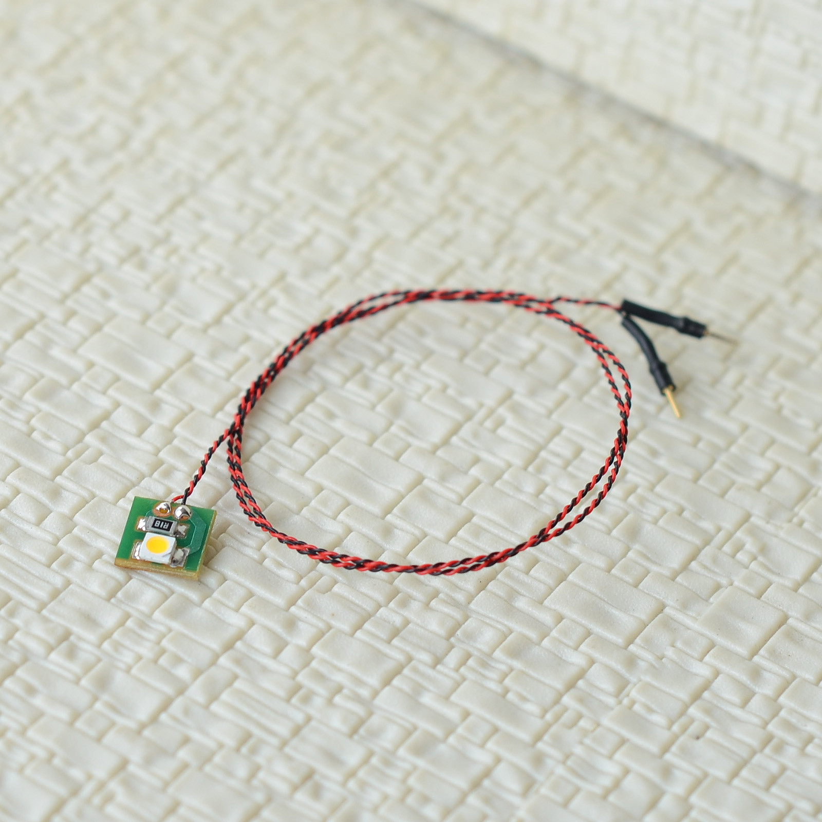 10 x pre-wired warm white 3V SMD LED building interior lighting twisted ...