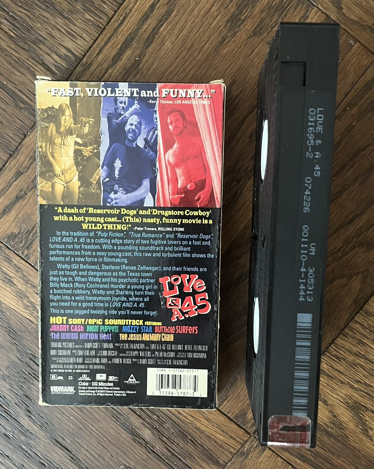 Love & A .45, VHS Movie , Rene Zellweger, Rory Cochran, Grunge Era ...