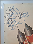 Original vtg Soviet Ukraine graphic Design ART 🕊dove of peace🕊 USA USSR ...