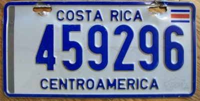 SINGLE COSTA RICA LICENSE PLATE - 459296 - CENTROAMERICA | eBay