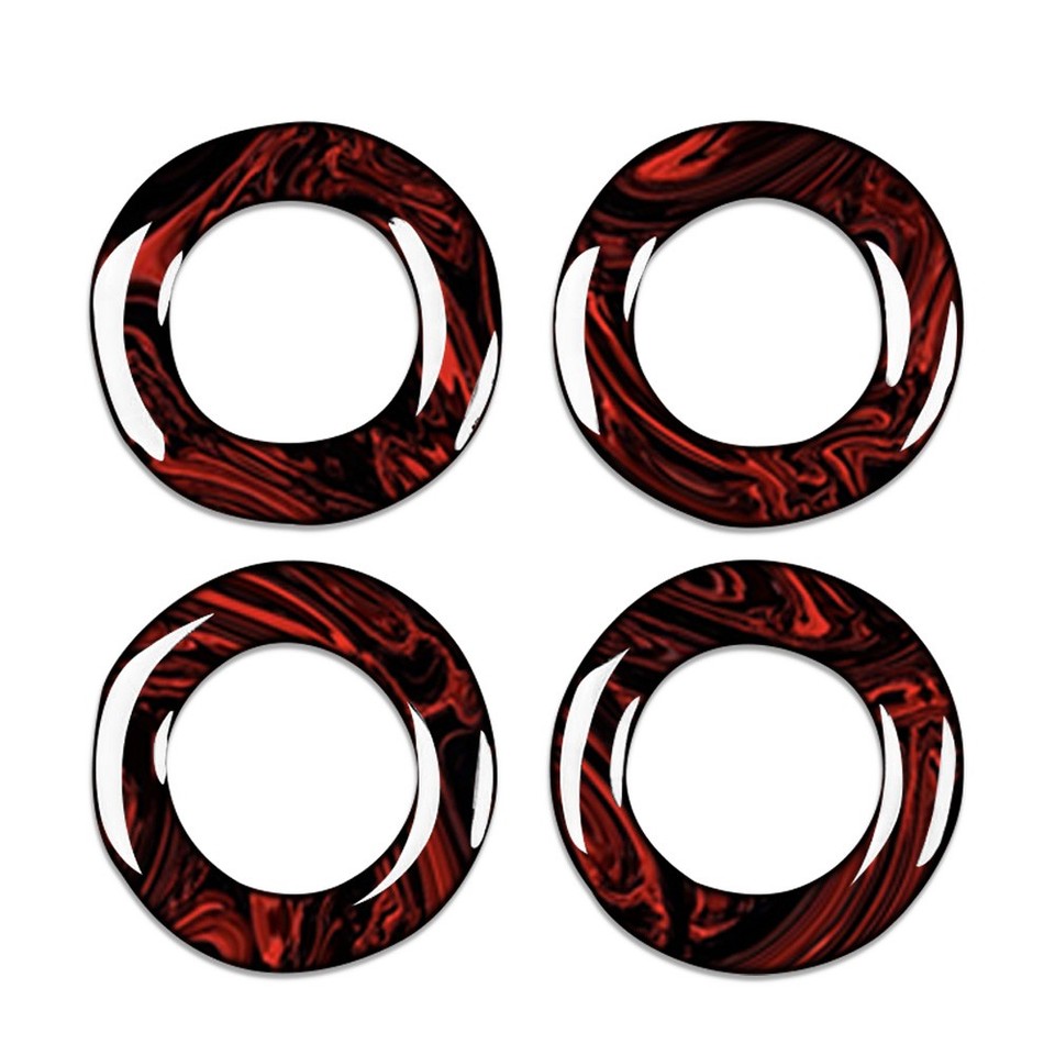 4 Pcs Fire Red Interior Door Lock Pin Cover For Benz E Class W212 2015 ...