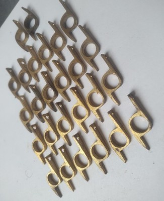26 x Antique Brass Stair Rod Brackets/Clips - 10mm hole | eBay UK
