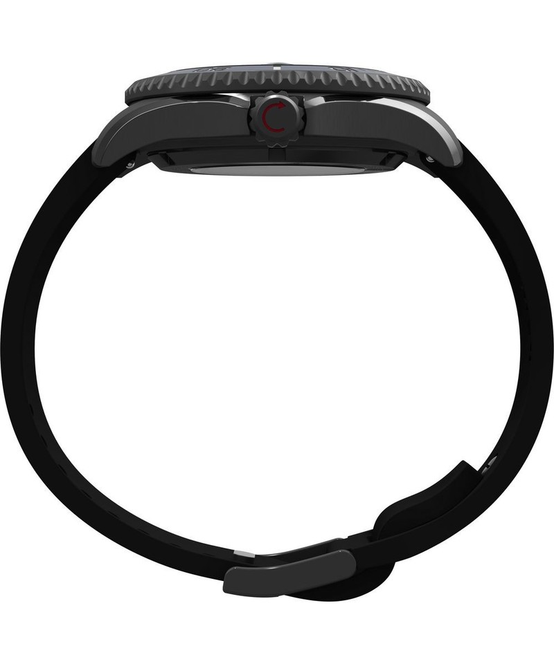 Timex Black Mens Analogue Watch Deep Water Tiburon Automatic TW2W21100 ...