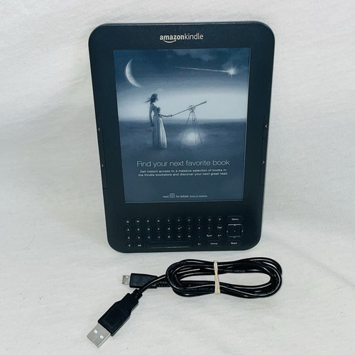 Amazon Kindle Keyboard 3rd Gen WiFi Black D00901 Works With New Battery ...