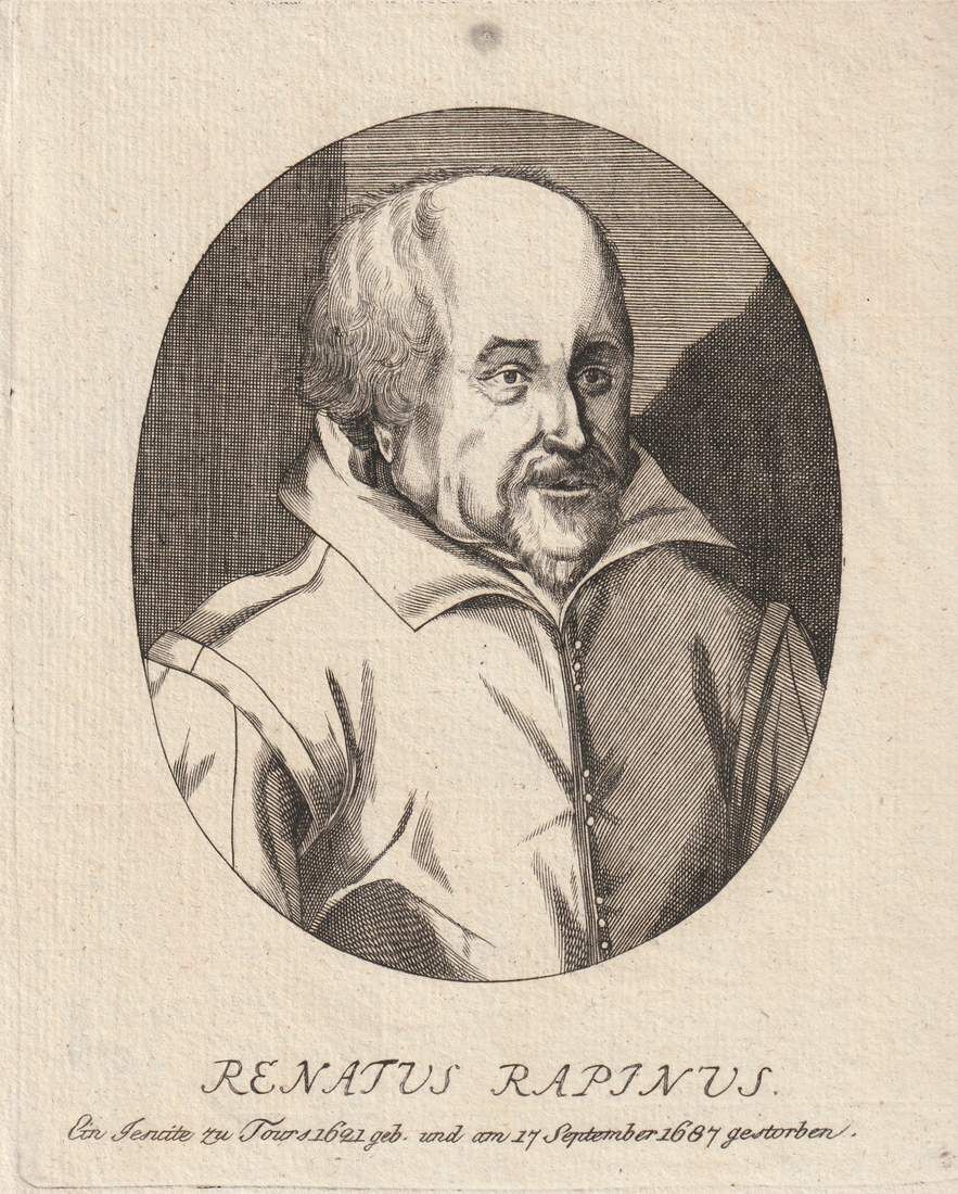 c1690 René Rapin Jesuit Schrftsteller Frankreich Jesuiten Kupferstich ...