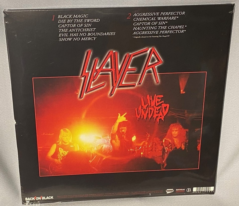 LP SLAYER Live Undead (LTD EDN 180g BLUE/WHITE VINYL, 2013) NEW MINT ...