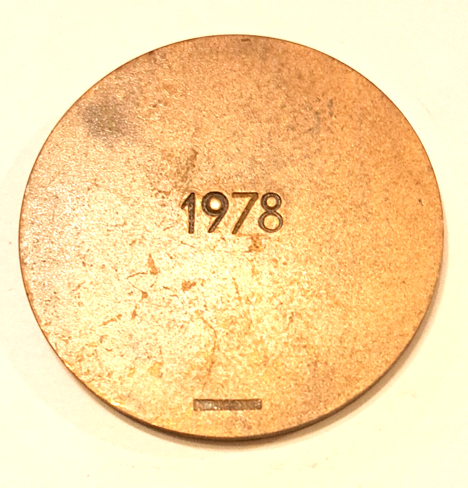 1978 FINLAND Basketball Tournament PARTICIPANT desk medal plaque SUOMI ...