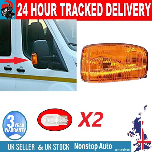 Wing Mirror Indicator Repeater Lens Light & 2x Bulb Right Side For FORD ...