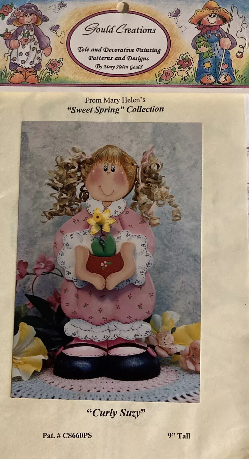 Vintage Tole Pattern Packet: Curly Suzy 9" Tall by Mary Helen Gould | eBay