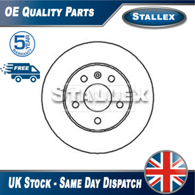 Fits Vauxhall Astra Zafira Meriva 1x 1x Brake Disc Rear Stallex 9117772 ...