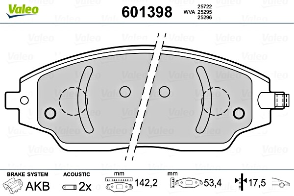 VALEO Disc Brake Pad Set Front For CHEVROLET Aveo 95231012 NEW | eBay