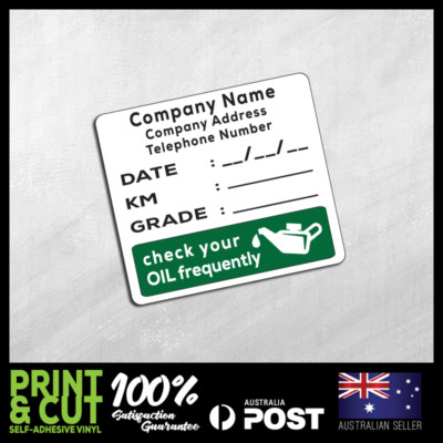 10x Custom Next Service Due Label Stickers 50x45mm Maintenance Vehicle ...
