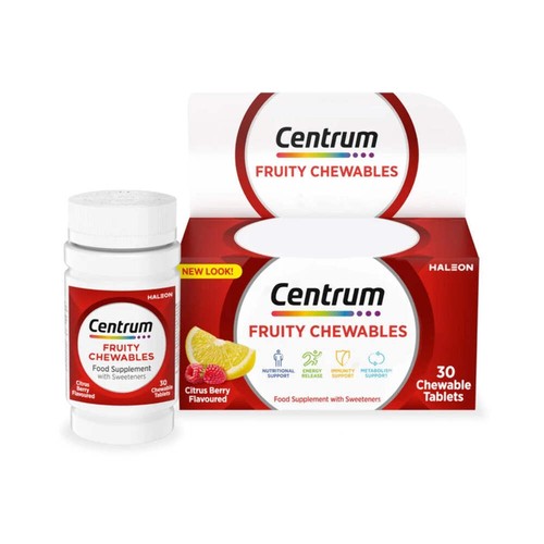 Centrum Fruity Chewables Tablets, Advance Multivitamin & Mineral ...