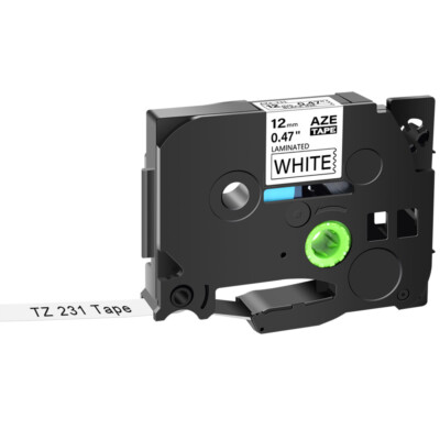 TZe231 TZ231 Black/White Label Tape For Brother P-Touch PT-D210 PT-H110 ...