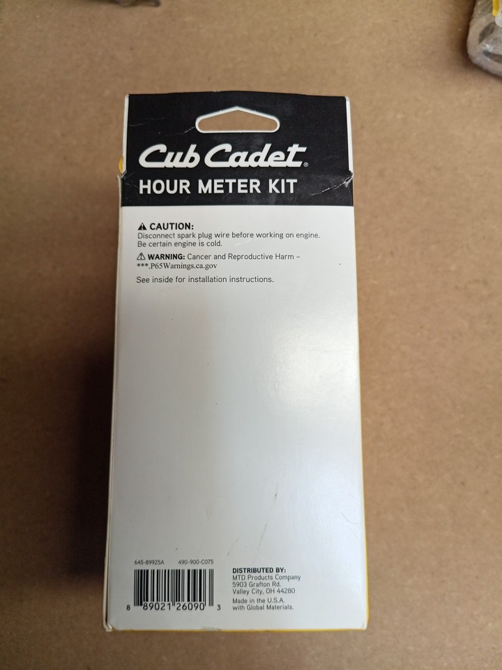 CUB CADET Hour Meter Kit for Ultima Series Zero Turn Lawn Mowers 490 ...