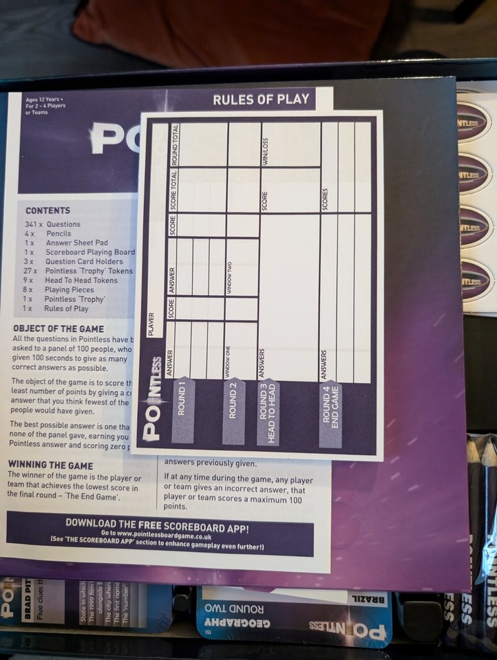 POINTLESS BOARD GAME NEW QUESTIONES, ITEMS SEALED | eBay UK