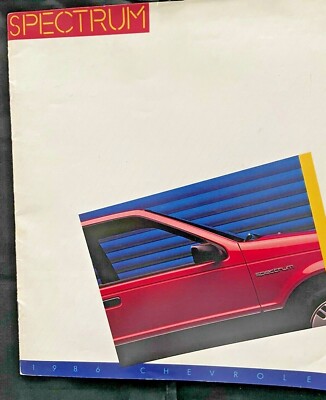 1986 Chevrolet Spectrum Sales Brochure | eBay