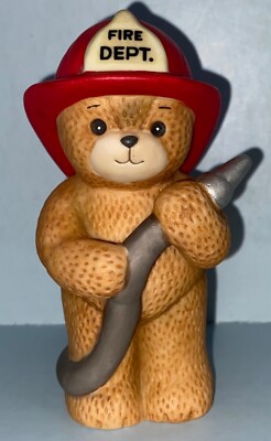 Lucy and Me Firefighter Bear Vintage Enesco 1984 Porcelain | eBay