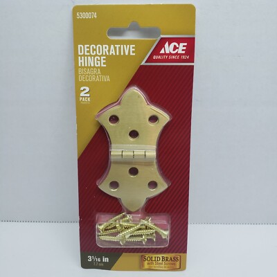ACE Decorative Hinge SOLID BRASS 2 Pack 3-1/16" #5300074 | eBay