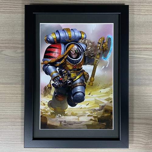 SPACE WOLVES FRAMED ART ASHES OF PROSPERO SPACE MARINES WARHAMMER ...