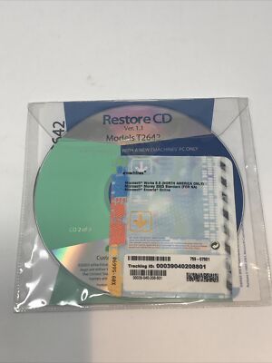 eMachines Restore CD T1980 Version 1.1 2 Disc Set Recovery Software B1 ...