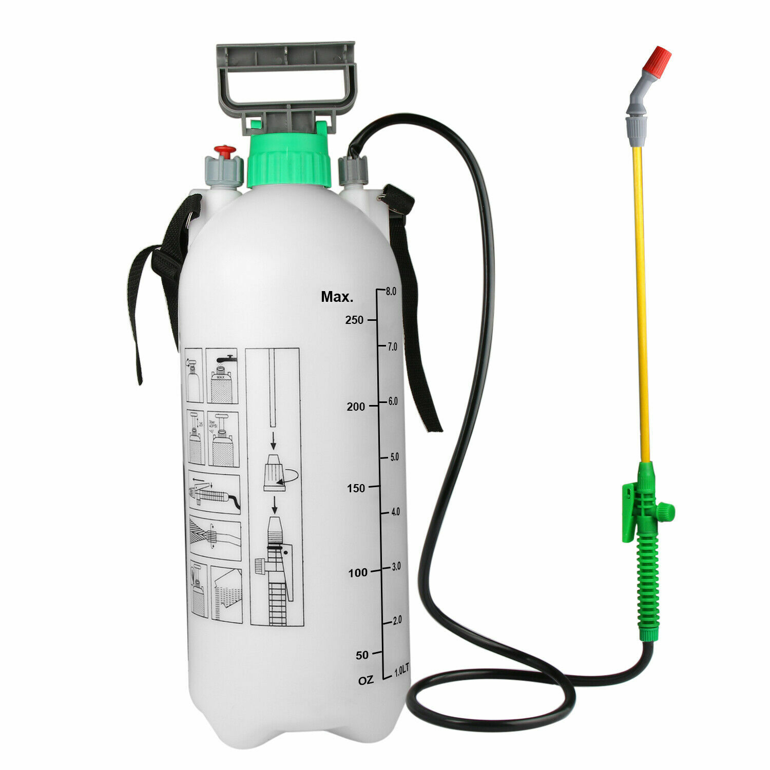 10L Pressure Sprayer Knapsack Garden Chemical Weed killer Water Spray ...