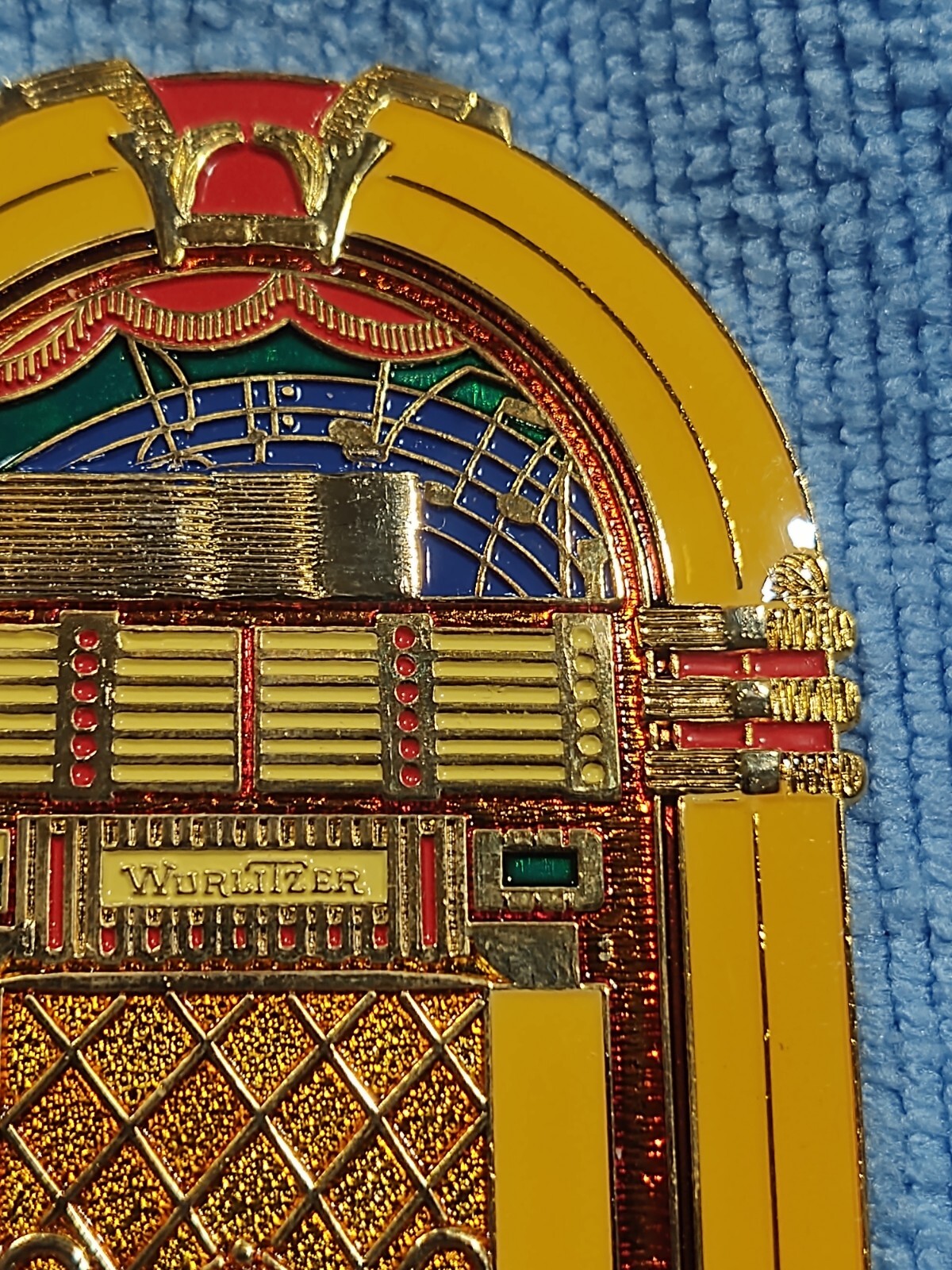 Wurlitzer 1015 Jukebox Brass Enamel Badge 3.75" x 2.5" VERY NICE | eBay