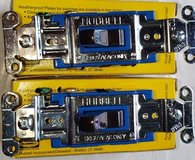 (2) HUBBELL PRO 1203B 3 WAY SWITCH BROWN 15A 120-277 VAC 1203 Lot of ...