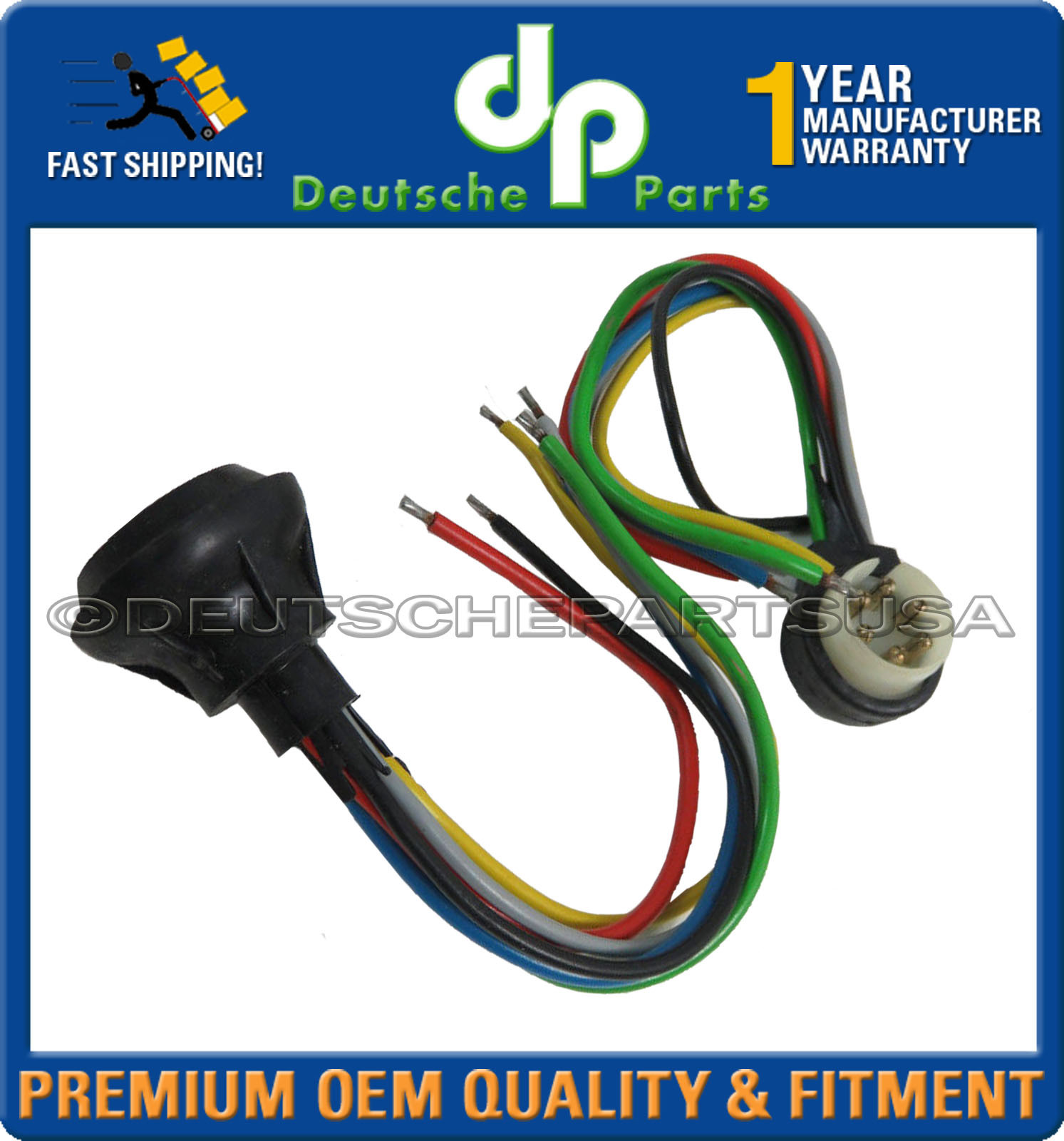 Porsche 911 912 ELECTRICAL MULTI PLUG SOCKET 6 POLE w HARNESS ...