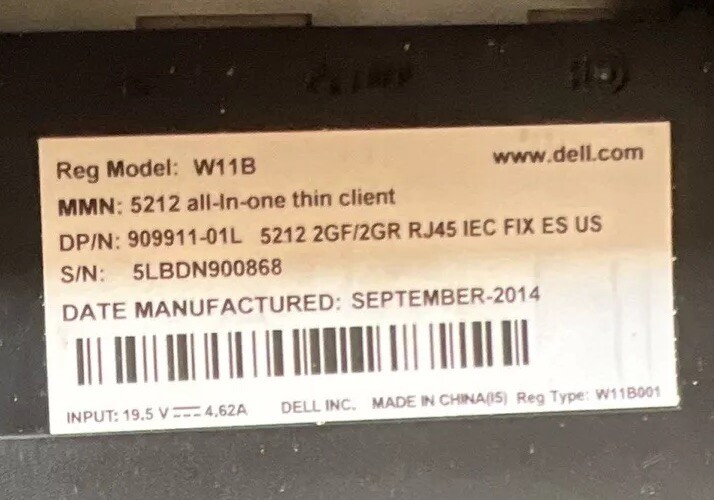 Lot Of 21 Dell Wyse W11B 5212 AIO Thin Client T48E 1.4GHz 2GB RAM 8GB ...